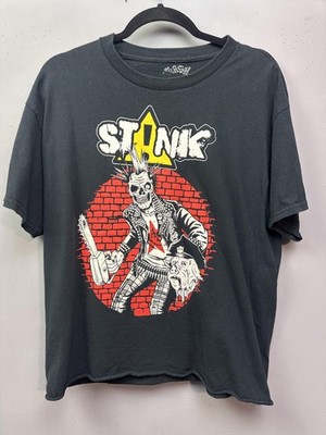Krash Stink Shirt Mens Large Black Punk Band Chainsaw Graphic Skull ...