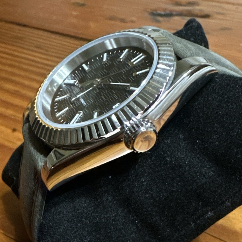 CUSTOM DJ Mod Watch NH35 Automatic 39mm Fluted Black Dial 2 Leather ...