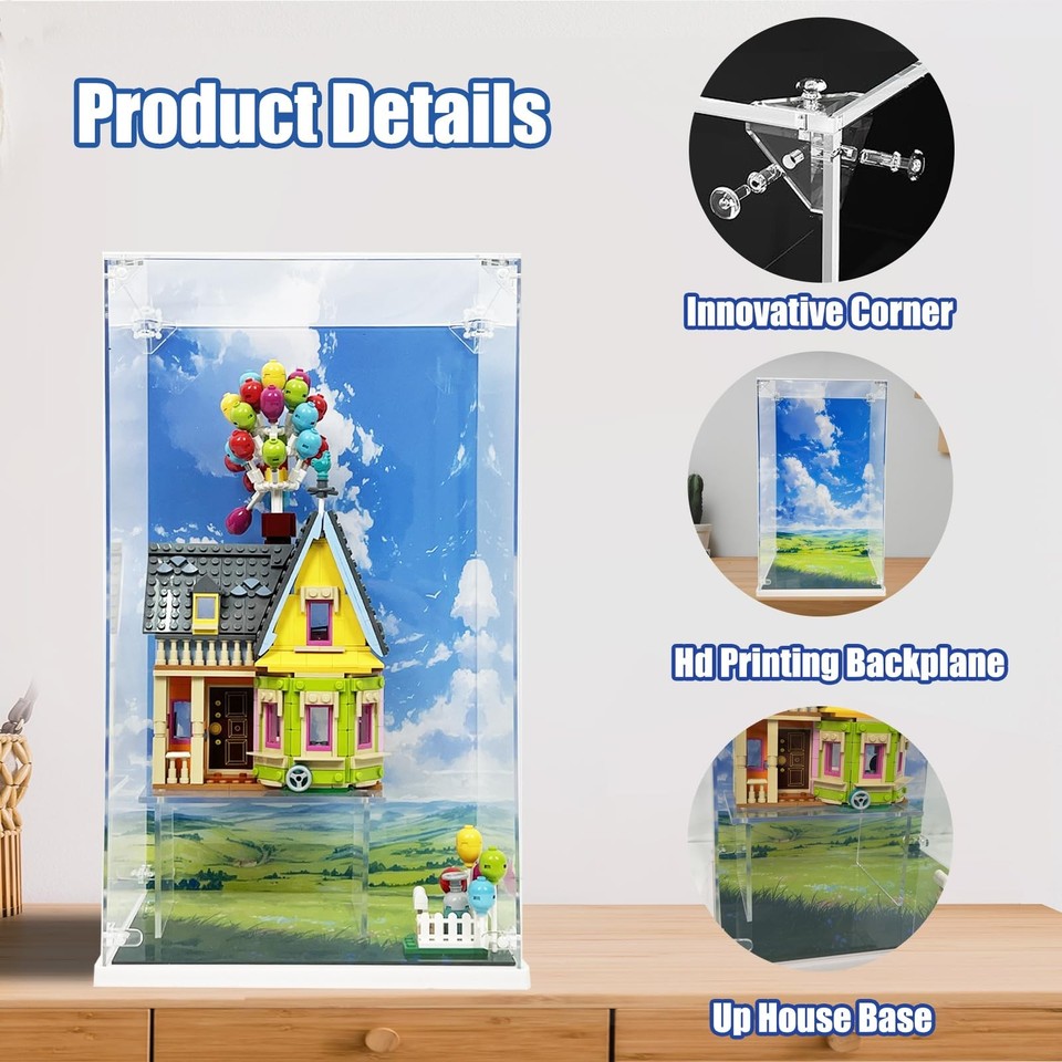Lego Pixar Up House Display Case Acrylic Dustproof Showcase for Lego ...