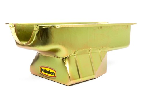 Milodon 30940 Steel Gold Zinc Plated Street And Strip Oil Pan For Small ...