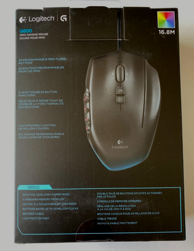 Logitech G600 MMO Wired Gaming Mouse - Black for sale online | eBay