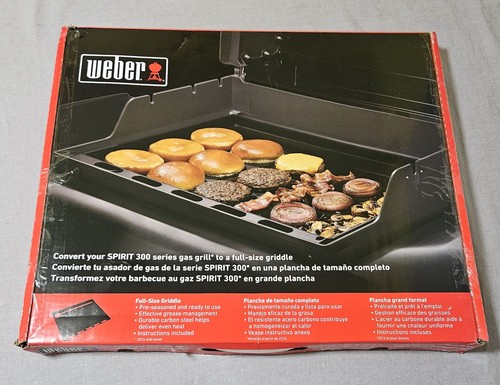 Weber Full Size Griddle Insert 6787 For Spirit 300 Series Carbon Steel ...