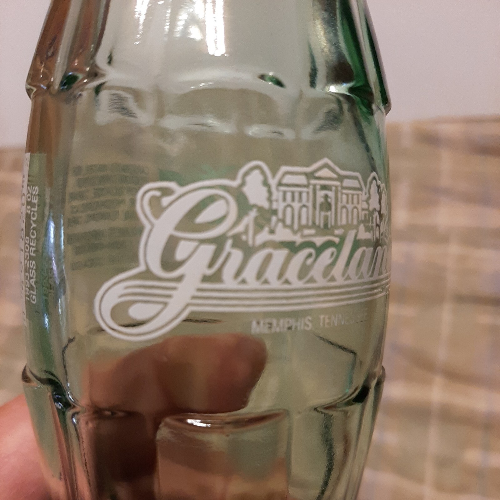 Elvis Presley Vintage Graceland Coca Cola Glass Bottle 8fl oz Coke Rare ...