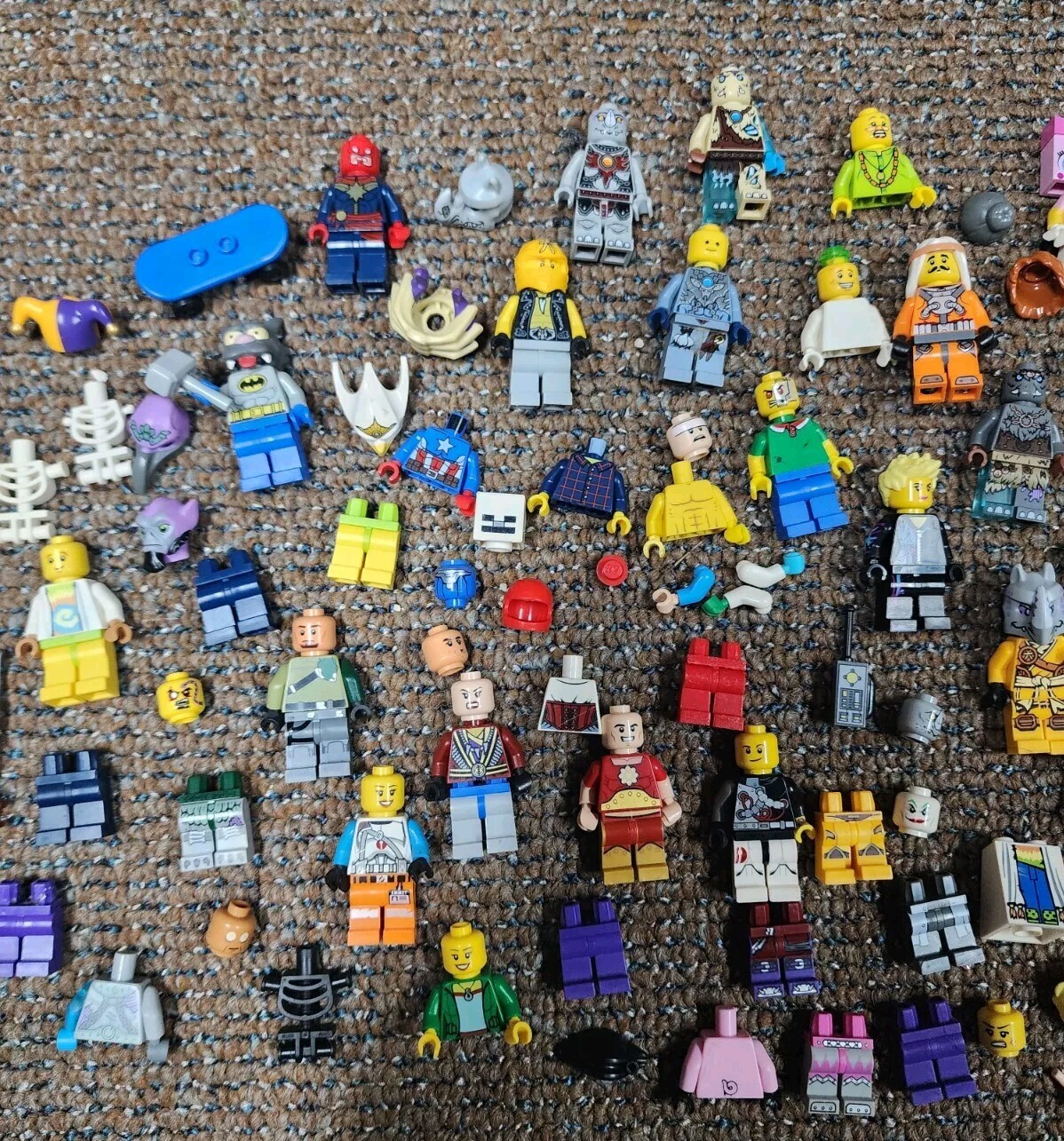 Random Lot Of Lego & Other Brands Minifigure Sets Pieces, Heads Bodies ...