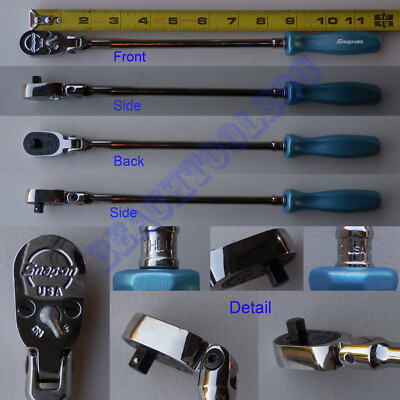 New Snap On 1/4 Sealed Flex Head Extra Long Pearl Blue Hard Handle ...