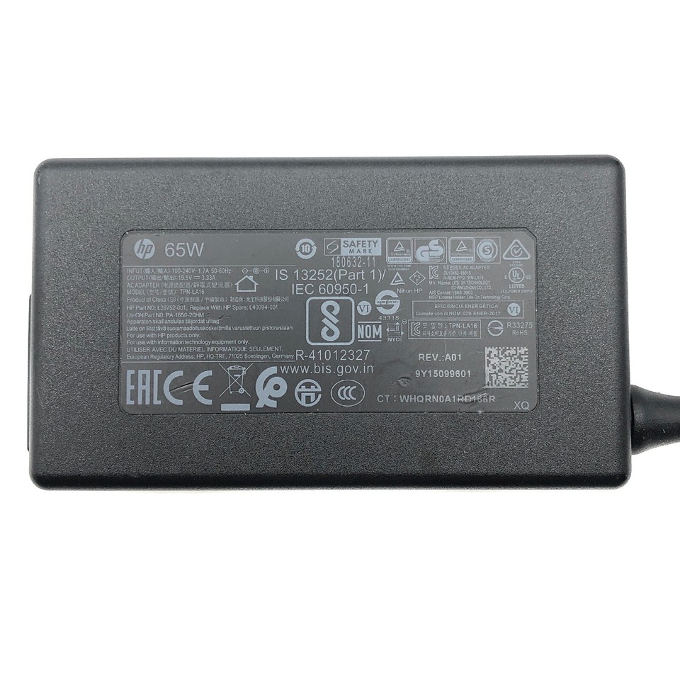Original 65W HP AC Adapter Power Supply for Slim Desktop PC S01 TPC ...