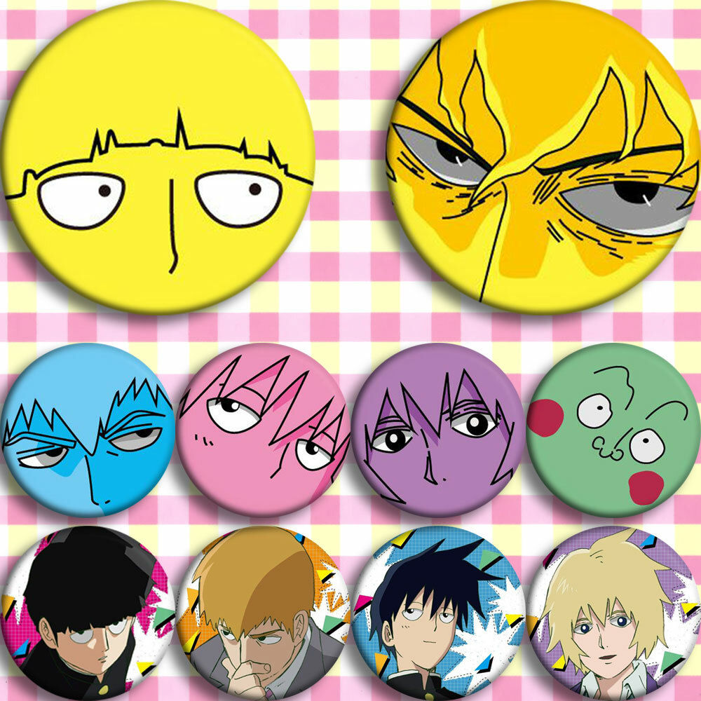 10pcs Anime Mob Psycho 100 Badge Itabag Pin Button Holiday Gift 58mm ...
