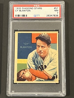 1935 Diamond Stars Pittsburgh Pirates Cy Blanton RC #57 - Sharp PSA 7 ...
