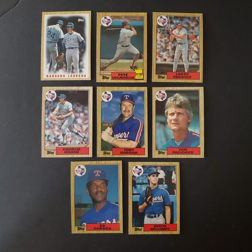 1987 topps baseball Texas Rangers (8) Card Lot | eBay