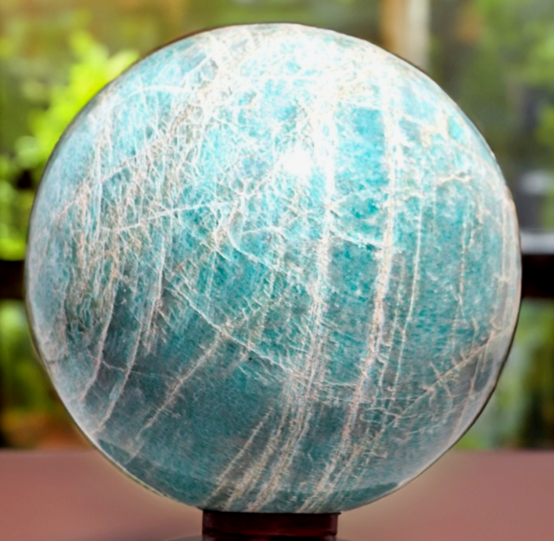 230MM Aqua Amazonite Crystal Healing Chakra Energy Metaphysical ...