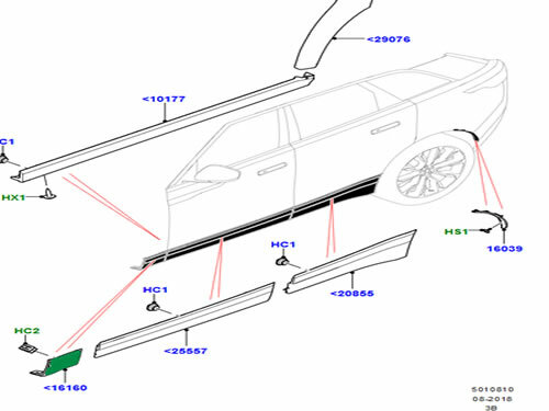 GENUINE LAND ROVER FENDER MOULDING RANGE ROVER VELAR RH NEW LR123090 | eBay