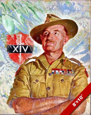 GENERAL WILLIAM SLIM PAINTING BRITISH ARMY MILITARY HISTORY WAR ART ...