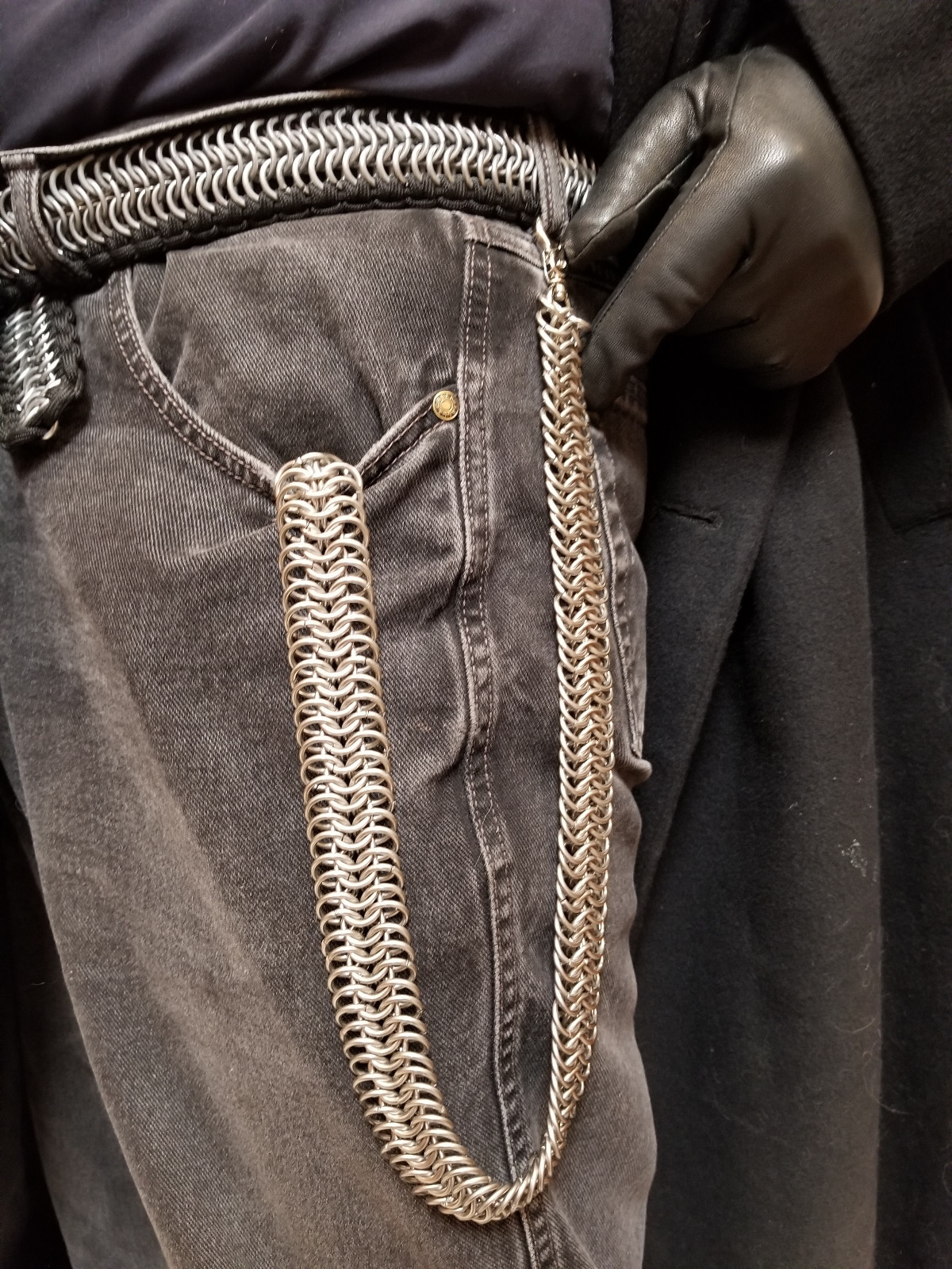 Stainless Chainmail Wallet Chain - 6-in-1 - Handcrafted - 2 Foot | eBay