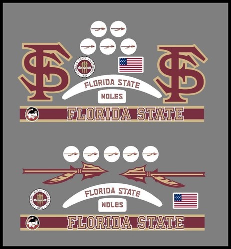 Florida State Seminoles Mini Helmet Alternate Decals - 2 designs to ...