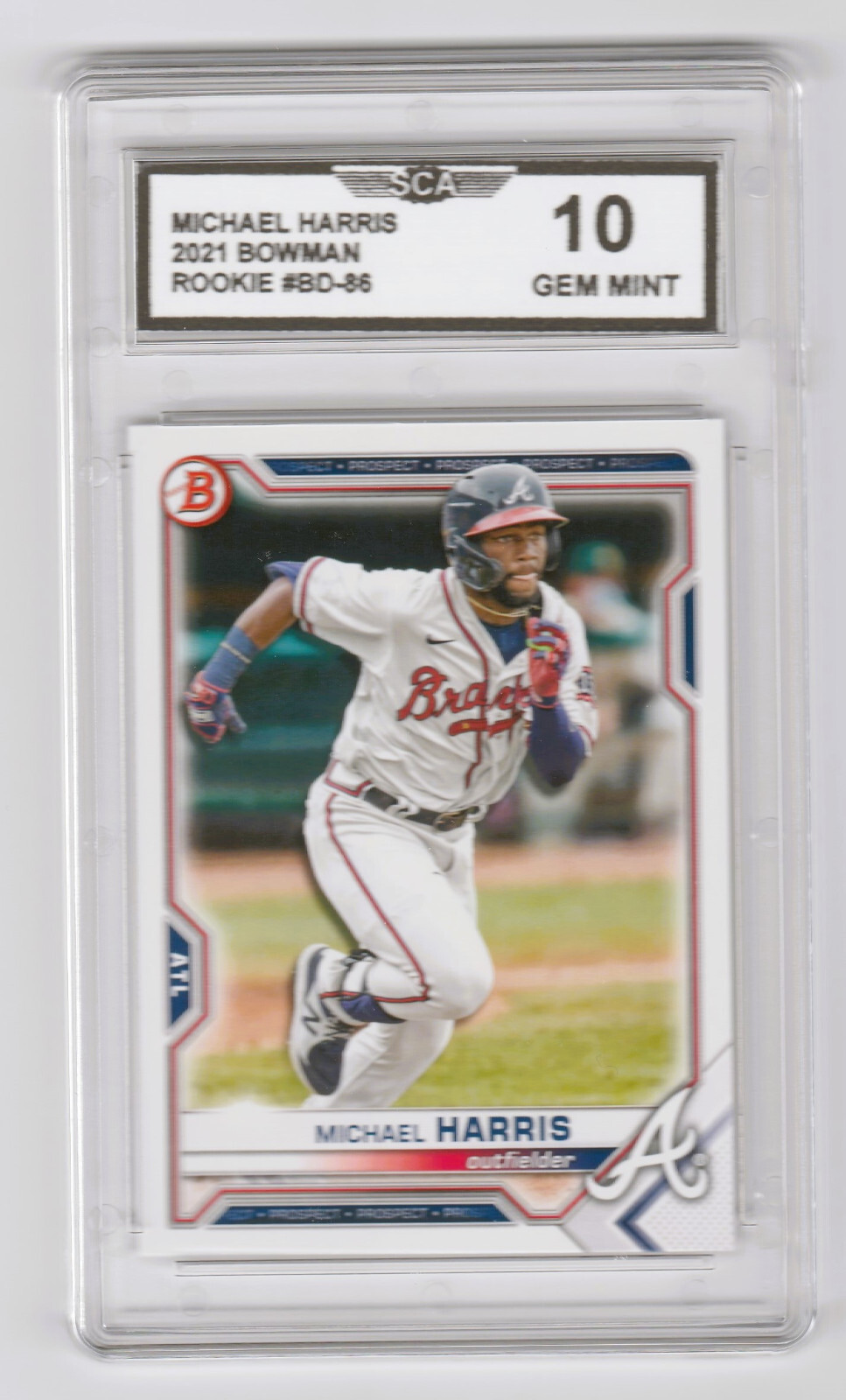 2021 BOWMAN MICHAEL HARRIS ROOKIE BASEBALL CARD ATLANTA BRAVES FIRST ...