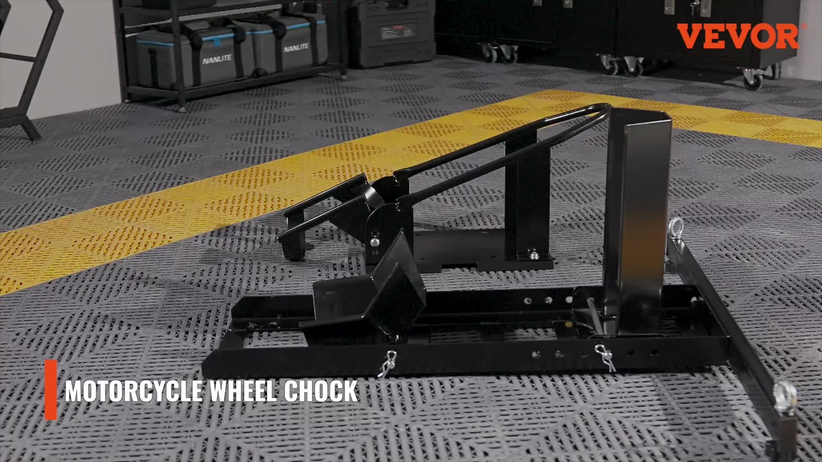 VEVOR Universal Adjustable Motorcycle Removable Wheel Tire Chock Nest ...