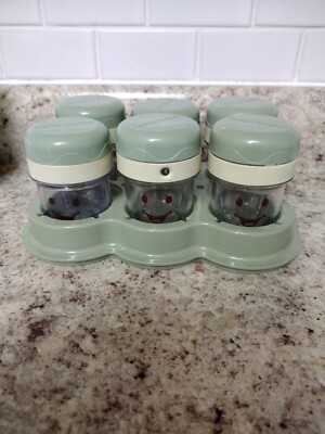 Baby Bullet Food Processor Replacement Parts Storage Cups Tray 6 Cups ...