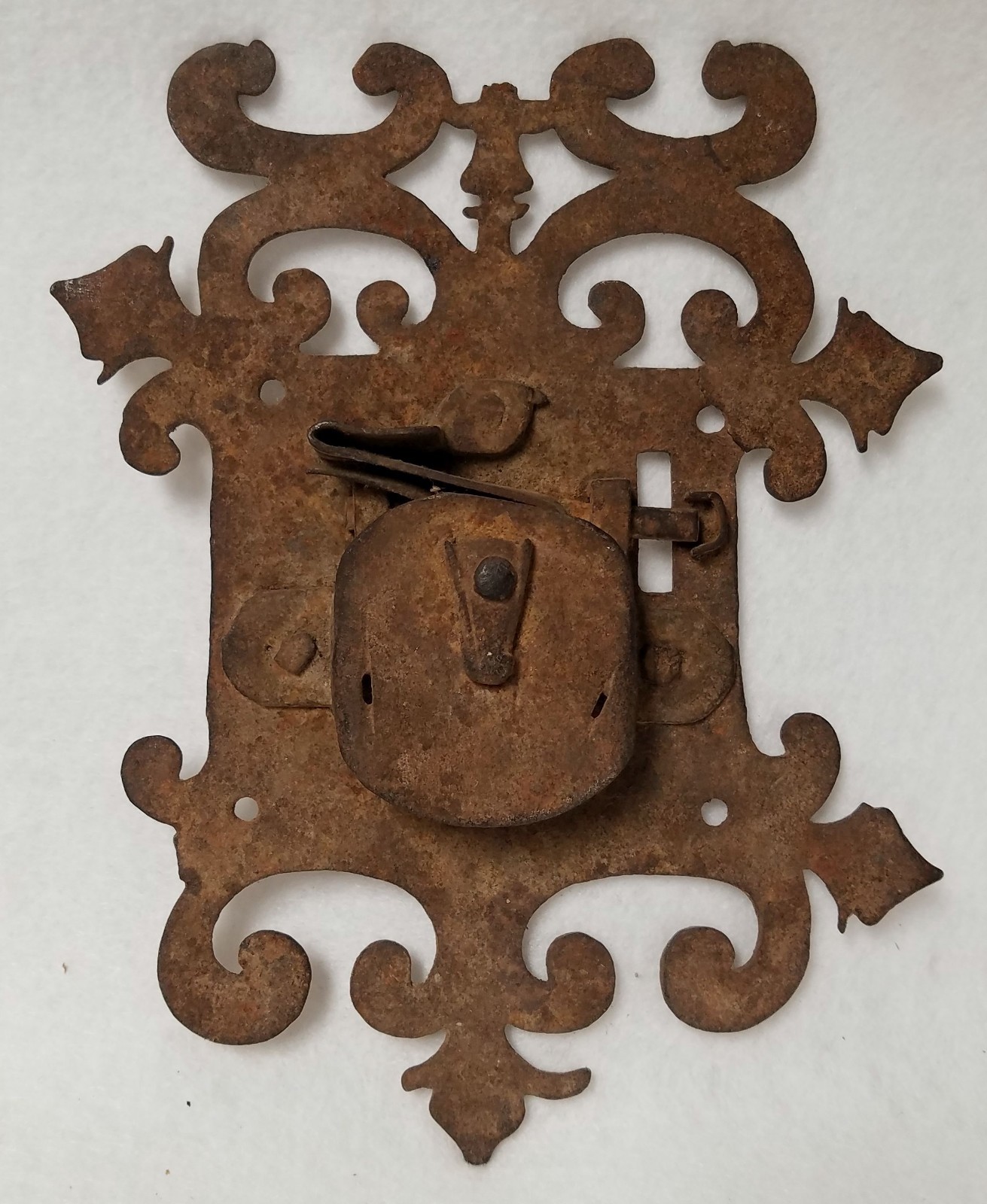 Early Large Antique 17th or 18th c. Hand Wrought Iron Lock Mechanism | eBay