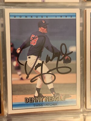 DENNY NEAGLE AUTOGRAPHED SIGNED 1992 DONRUSS CARD TWINS COA | eBay