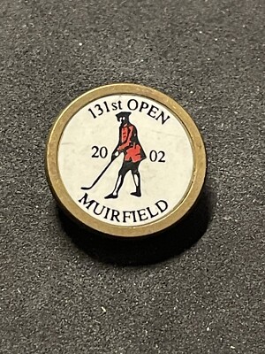 Rare 2002 Open Championship 3/4" Brass Stem Golf Marker - Muirfield ...