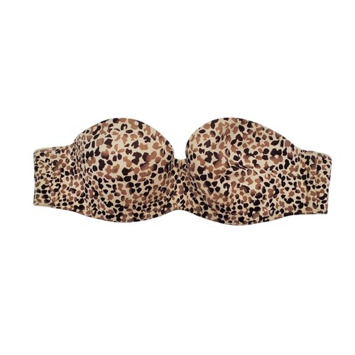 Victoria's Secret Body By Victoria Lined Strapless Cheetah Memory Foam ...