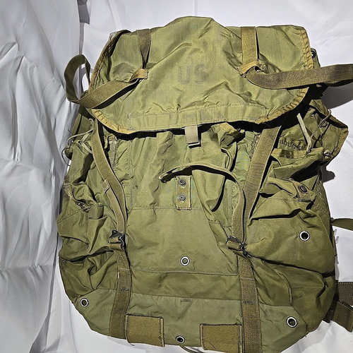 US Army Military Field Pack Combat Nylon Medium LC-2 Green Bag With ...