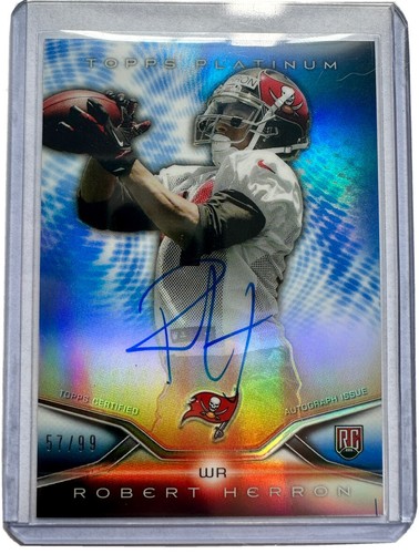 2014 Topps Platinum Blue Refractor Robert Herron Auto Tampa Bay ...