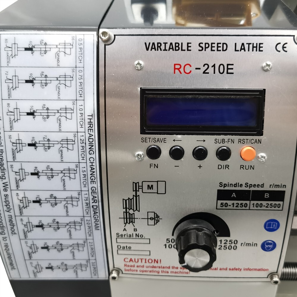 RC-210E High Precision Mini Metal Lathe 110V Horizontal Four-station ...