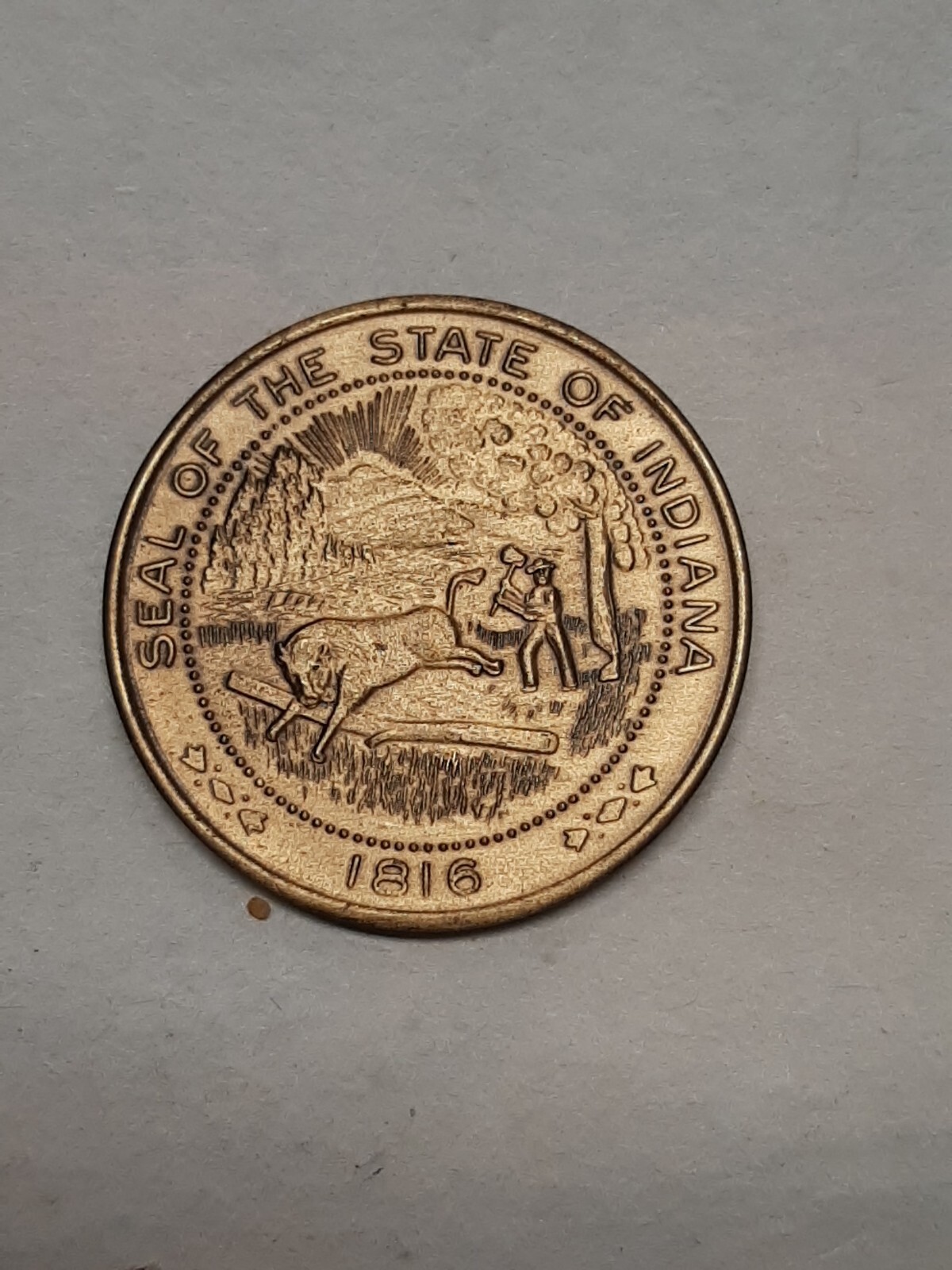 Indiana Sesquicentennial 1816-1966 State Seal Coin Medal Medallion | eBay