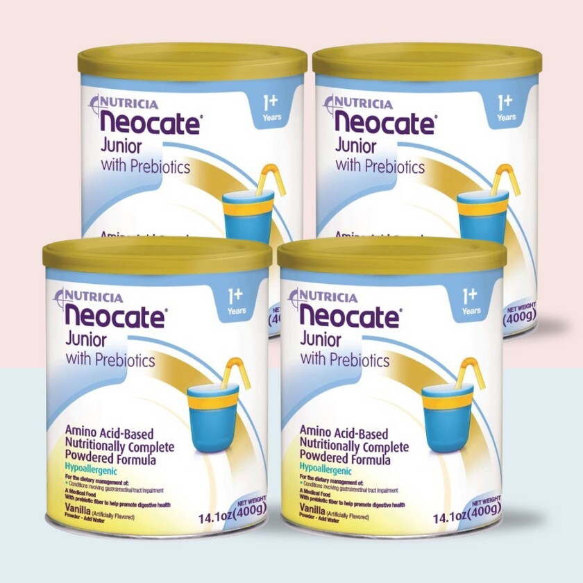 4 cans NEOCATE Junior Hypoallergenic w/prebiotics Vanilla Exp 04/2025 ...