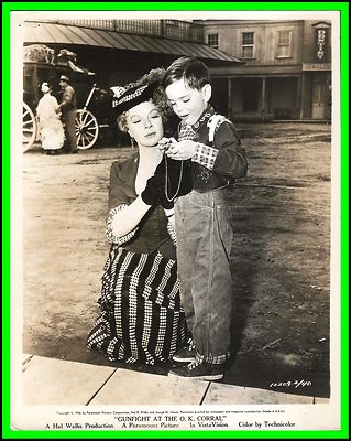 JO VAN FLEET and her Son MICHAEL between Scenes of "Gunfight at the O.K ...