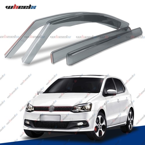 WIND DEFLECTORS RAIN SUN WINDOW DEFLECTOR FOR VW POLO MK5 09-17 5DR ...