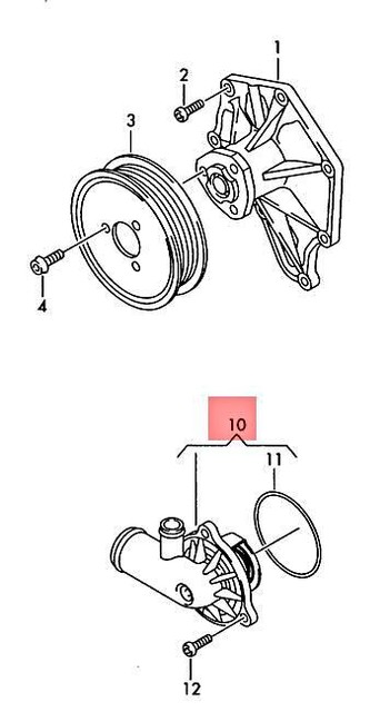 Genuine OEM VAG Vw/audi Thermostat Coolant Part No 059121111N for sale ...