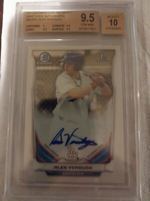 2014 ALEX VERDUGO BOWMAN CHROME AUTOGRAPHED AUTO ROOKIE CARD RC GRADED ...
