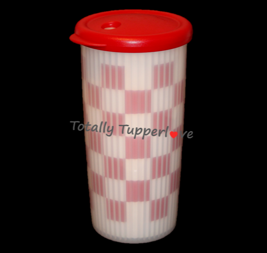 Tupperware Insulated Tumbler 24 oz. Cup w/ Seal Red White Checkered ...