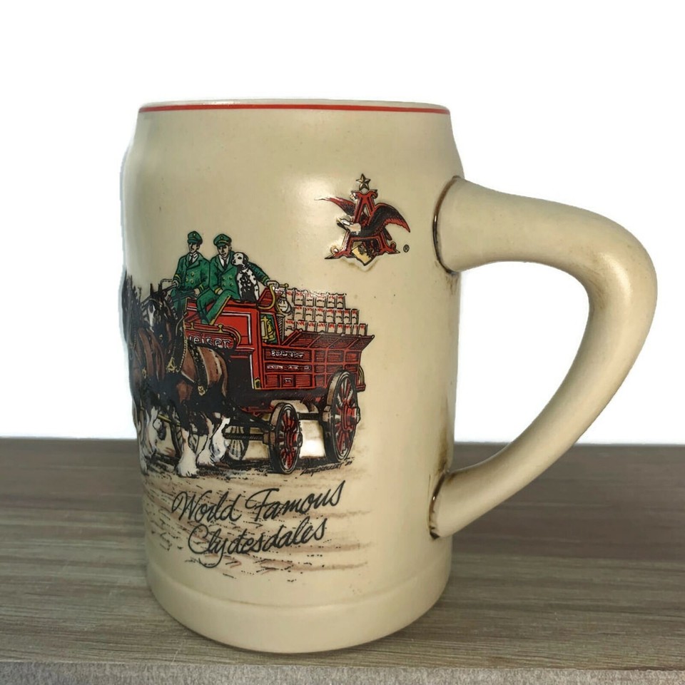 Budweiser Ceramarte 18 oz Beer Stein Mug World Famous Clydesdales CS74 ...