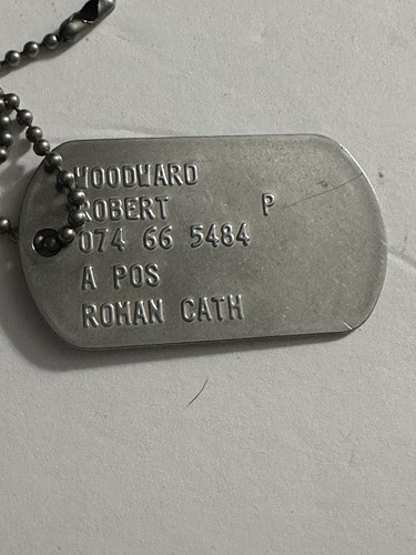 Vintage Military Soldier Dog Tags Tag Vietnam War Roman Catholic ...