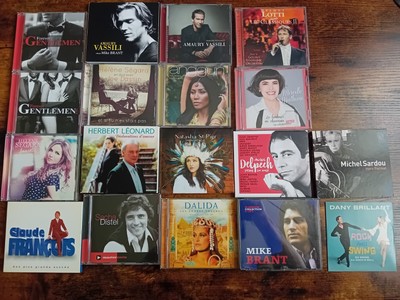 lot cd Sardou Delpech Claude François Sacha Distel Dalida Mike Brant ...