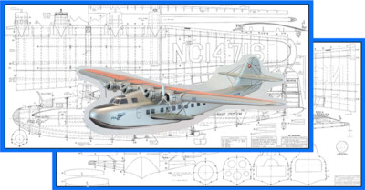 Model Airplane Plans (RC): Martin M-130 China Clipper 1/16 Scale 98 ...