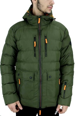 Soul Star Men's Padded Bomber Style Winter Hooded Urban Jacket, Is Time ...