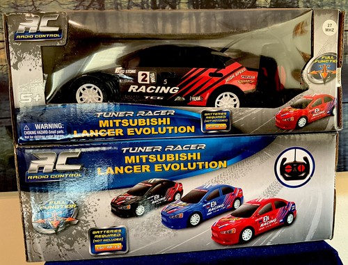 GRANDEX Mitsubishi Lancer Evolution Tuner Racer RC Radio Control (Black ...