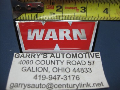 WARN 98398 27325 Winch Replacement Gel Red W Decal Label Sticker ...