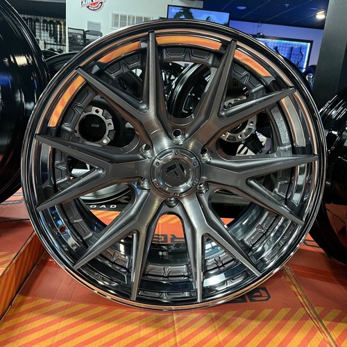 (4) New Fuel FC402 Catalyst 22" Gloss Brushed 22x10 6x5.5 Wheels Rims ...