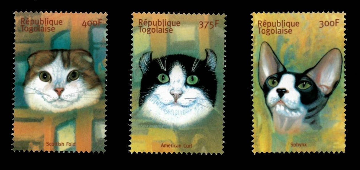 Togo 2001 - Cats - Set of 3 Stamps - Scott #1964-9 - MNH | eBay