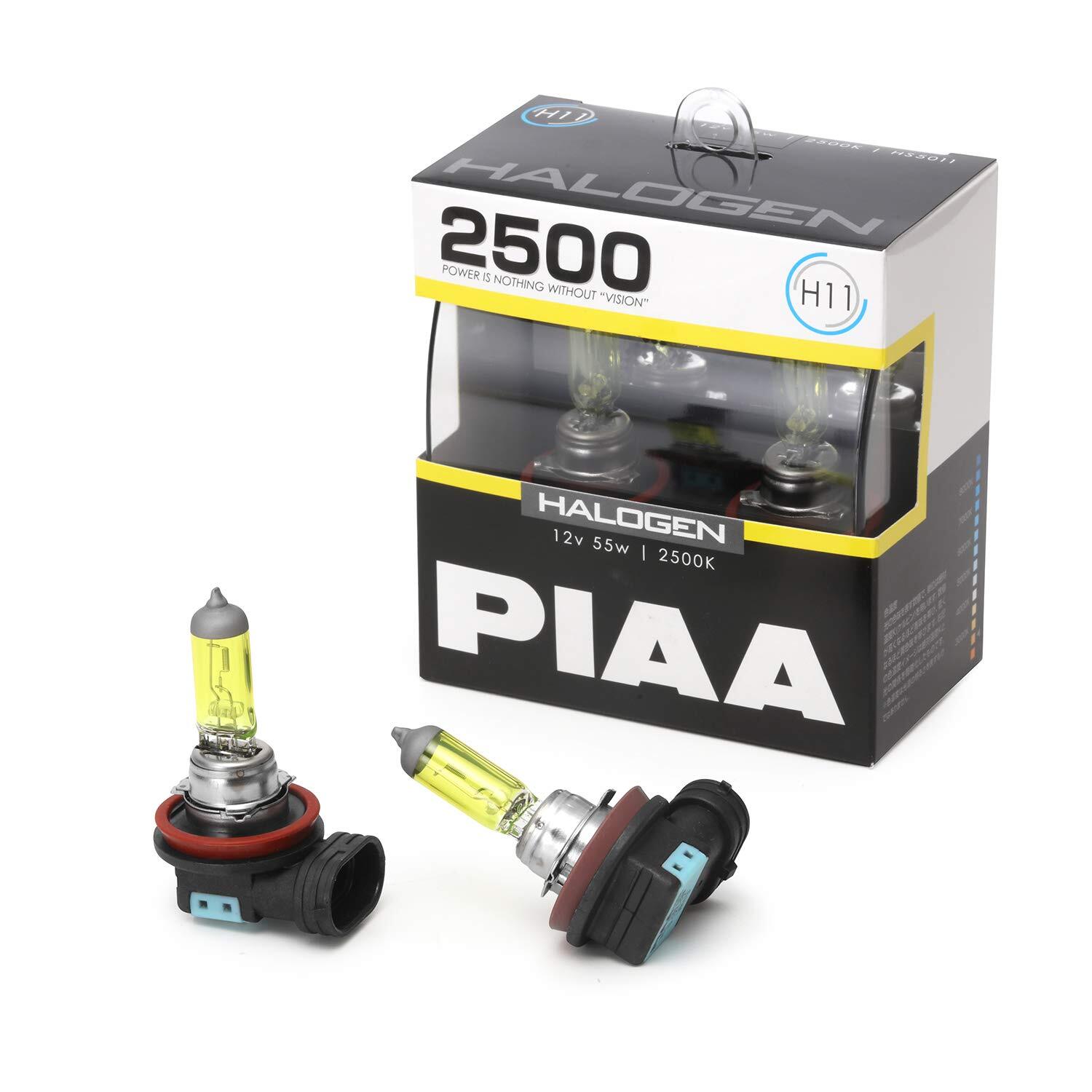 PIAA Halogen 2500K Yellow Bulb 12V 55W H11 for Headlights & Fog Lights ...