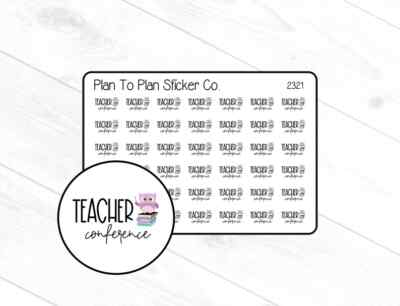 2321~~Teacher Conference Planner Stickers. | eBay