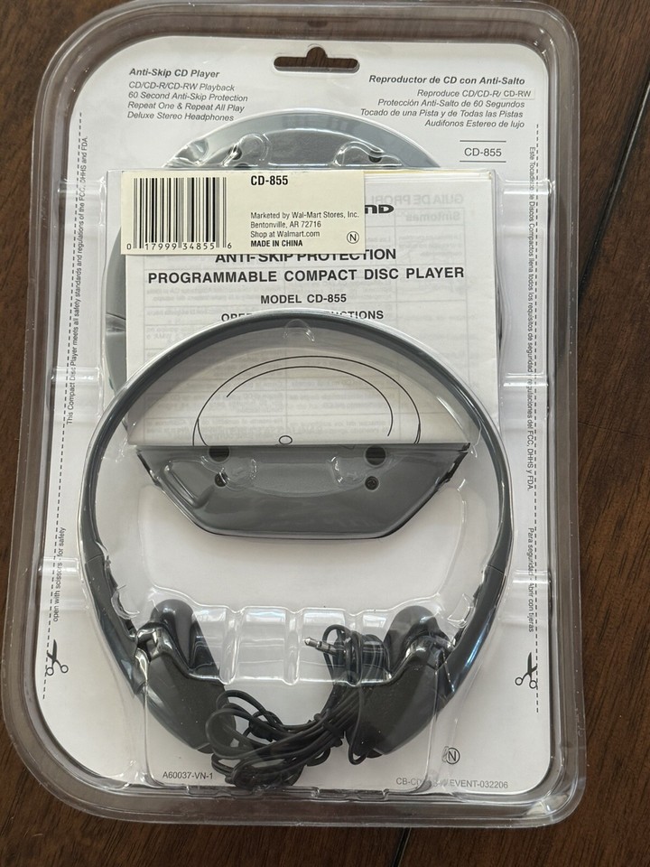 New Durabrand Model CD-855 Portable CD Player with Headphones-Anti-Skip ...