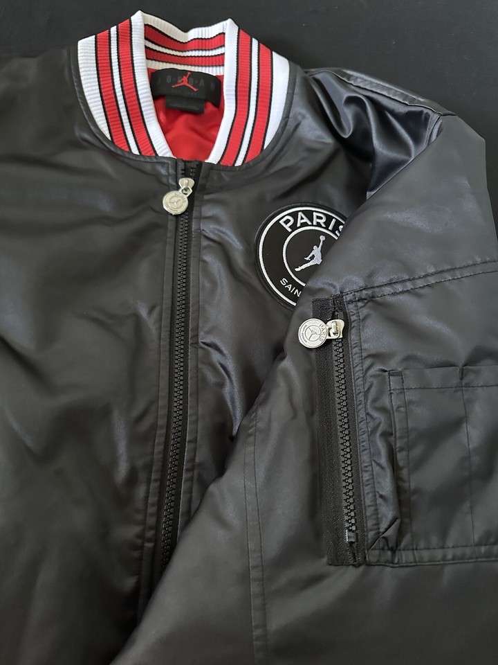 Nike Jordan PSG Paris Saint Germain Polyester MA-1 Bomber Jacket L ...