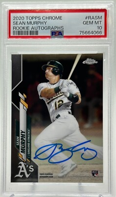 PSA 10 Sean Murphy 2020 Topps Chrome Rookie Auto Autograph GEM MINT ...