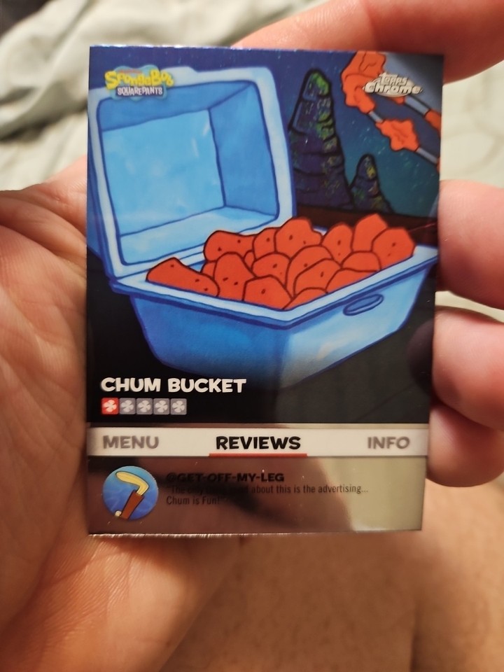 2025 Topps Chrome SpongeBob #BB-6 Chum Nuggets Kelp Reviews | eBay